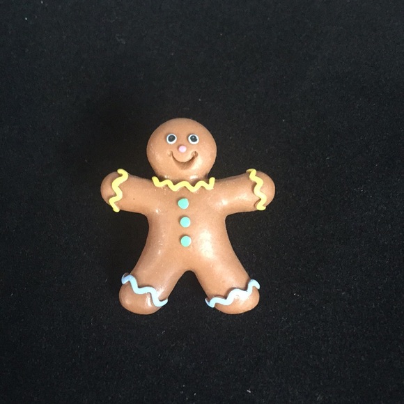 Jewelry | Gingerbread Man Pin Tie Tack Adorable Signed | Poshmark